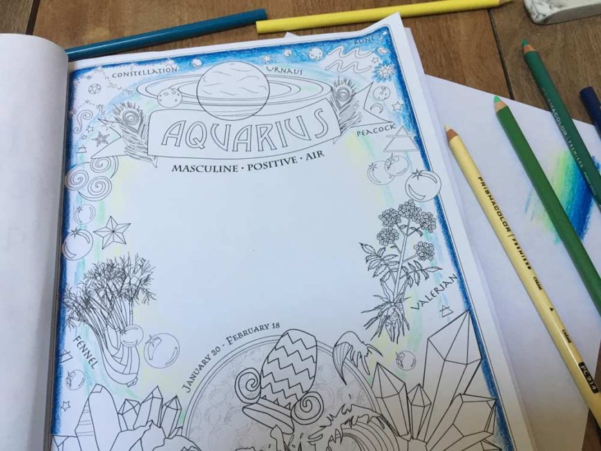 Aquarius Color-Along - Coloring Book of Shadows