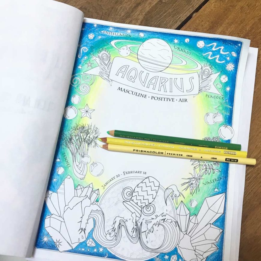 Aquarius Color-Along - Coloring Book of Shadows
