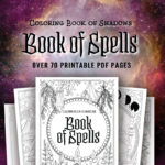 Book of Spells Printable Coloring Pages - Coloring Book of Shadows