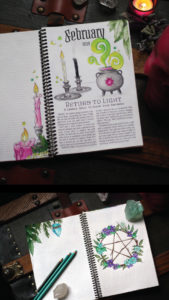 February Planner and Spell Pages - Coloring Book of Shadows