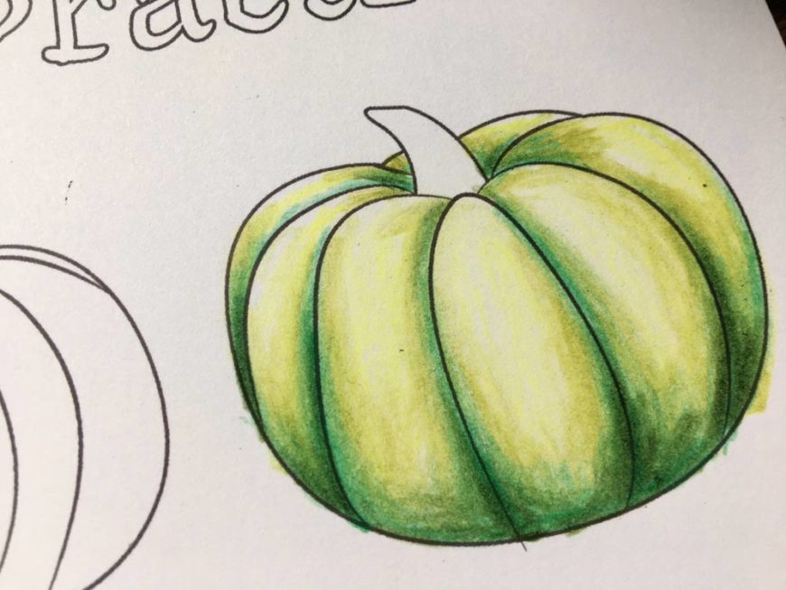 How to Color a Pumpkin & Fun Practice Sheets! - Coloring Book of Shadows