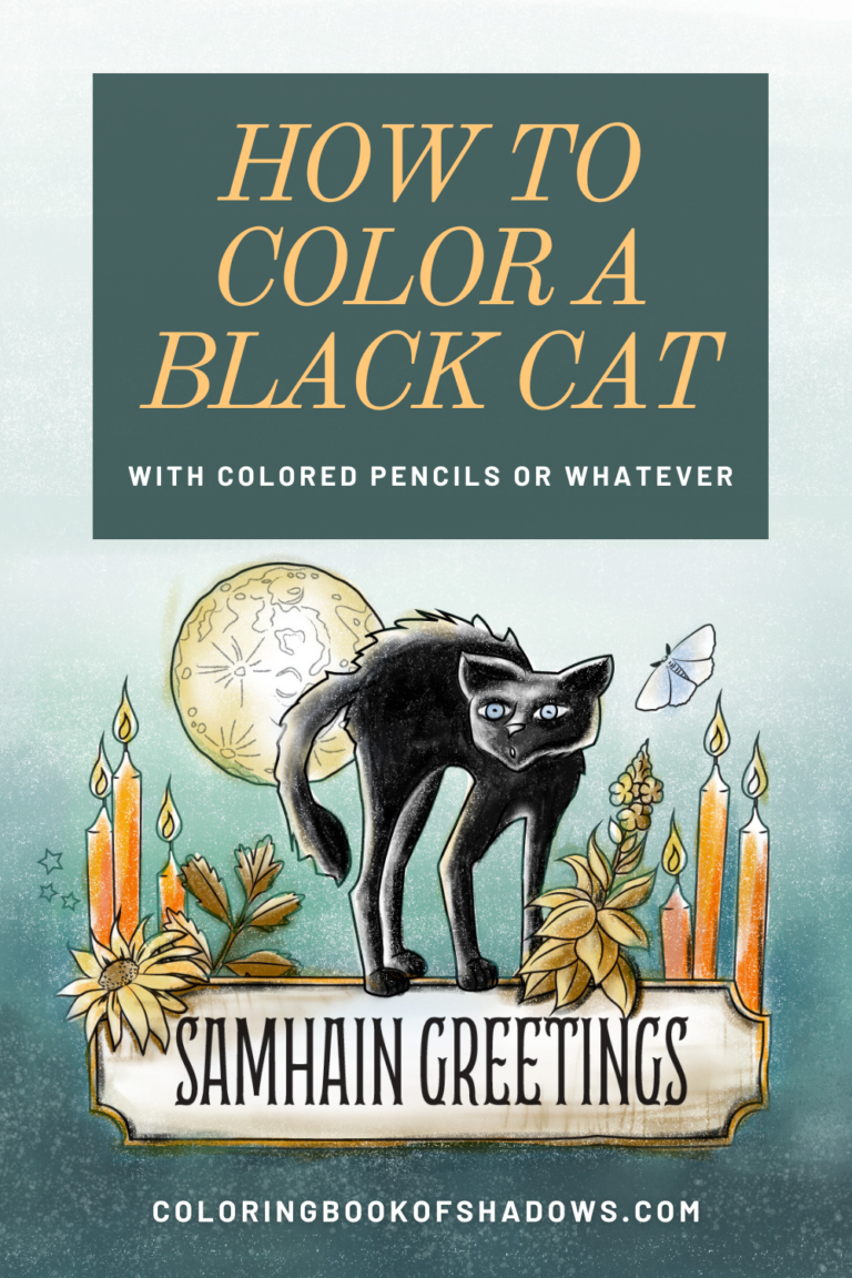 How to Color a Black Cat - Coloring Book of Shadows