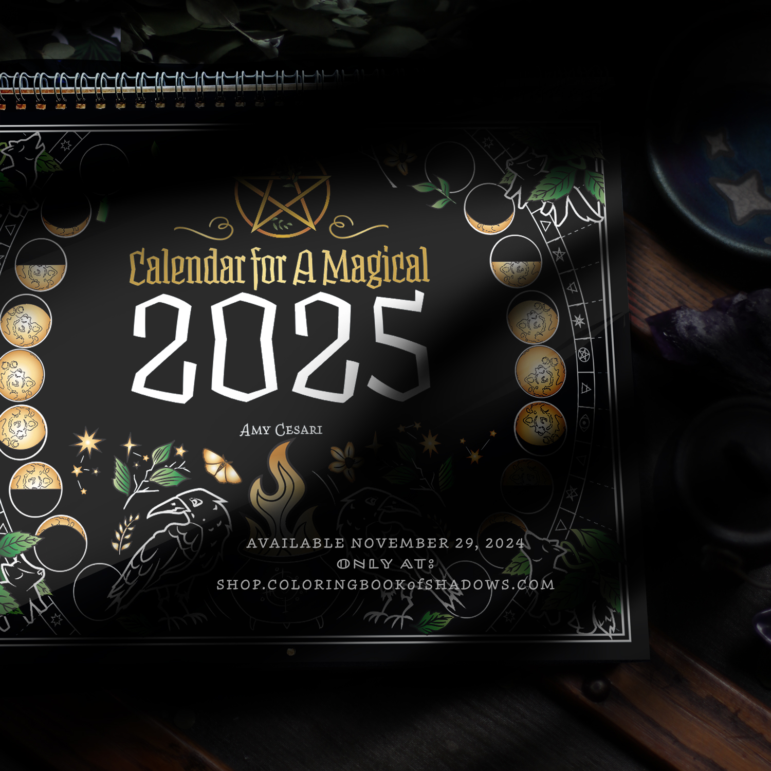 Calendar For A Magical 2025 Announcement - Coloring Book of Shadows